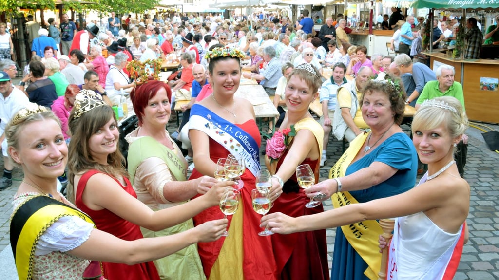 Weinmarkt: Weinmarkt in Bernburg: Acht Winzer bieten Wein Sekt und Traubensaft an