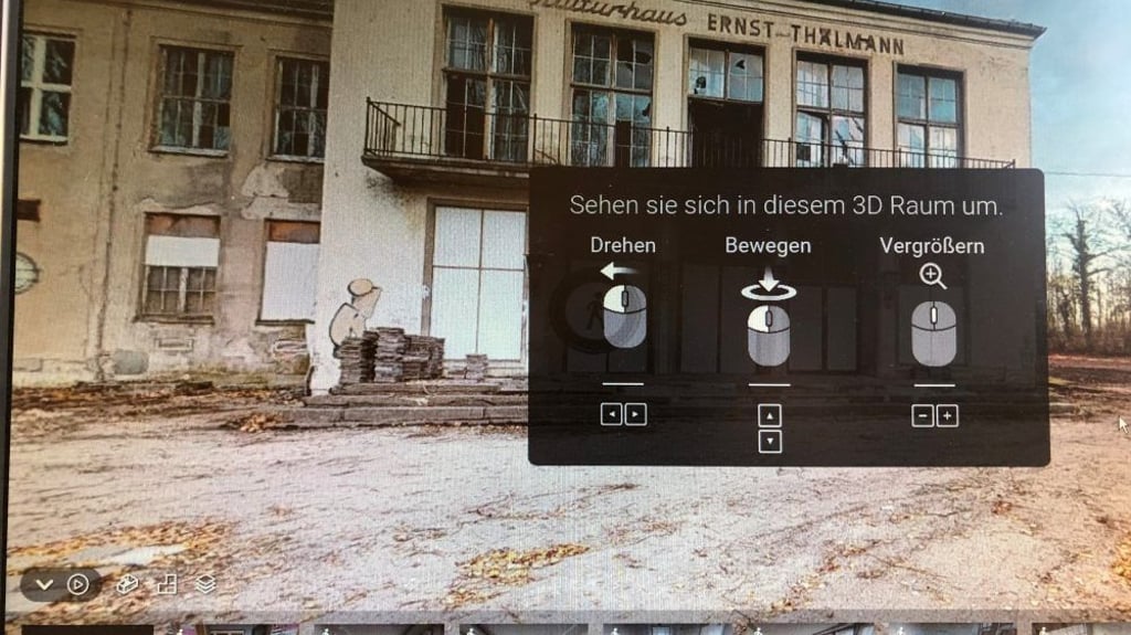 3D und in Farbe!: 3D und in Farbe!: Virtueller Rundgang im Kulturhaus in Krumpa