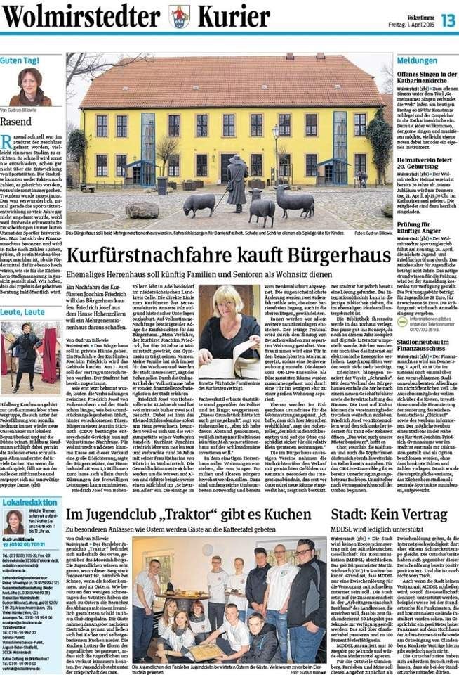 Aprilscherz erreicht das Fürstenhaus Hohenzollern