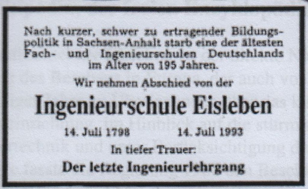 Eisleben: Vor 30 Jahren endete eine Ära - als die Eisleber ...