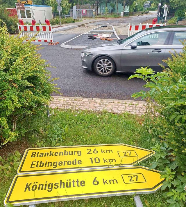 Verkehr: Bundesstraße frei vor Festival Rocken am Brocken in Elend