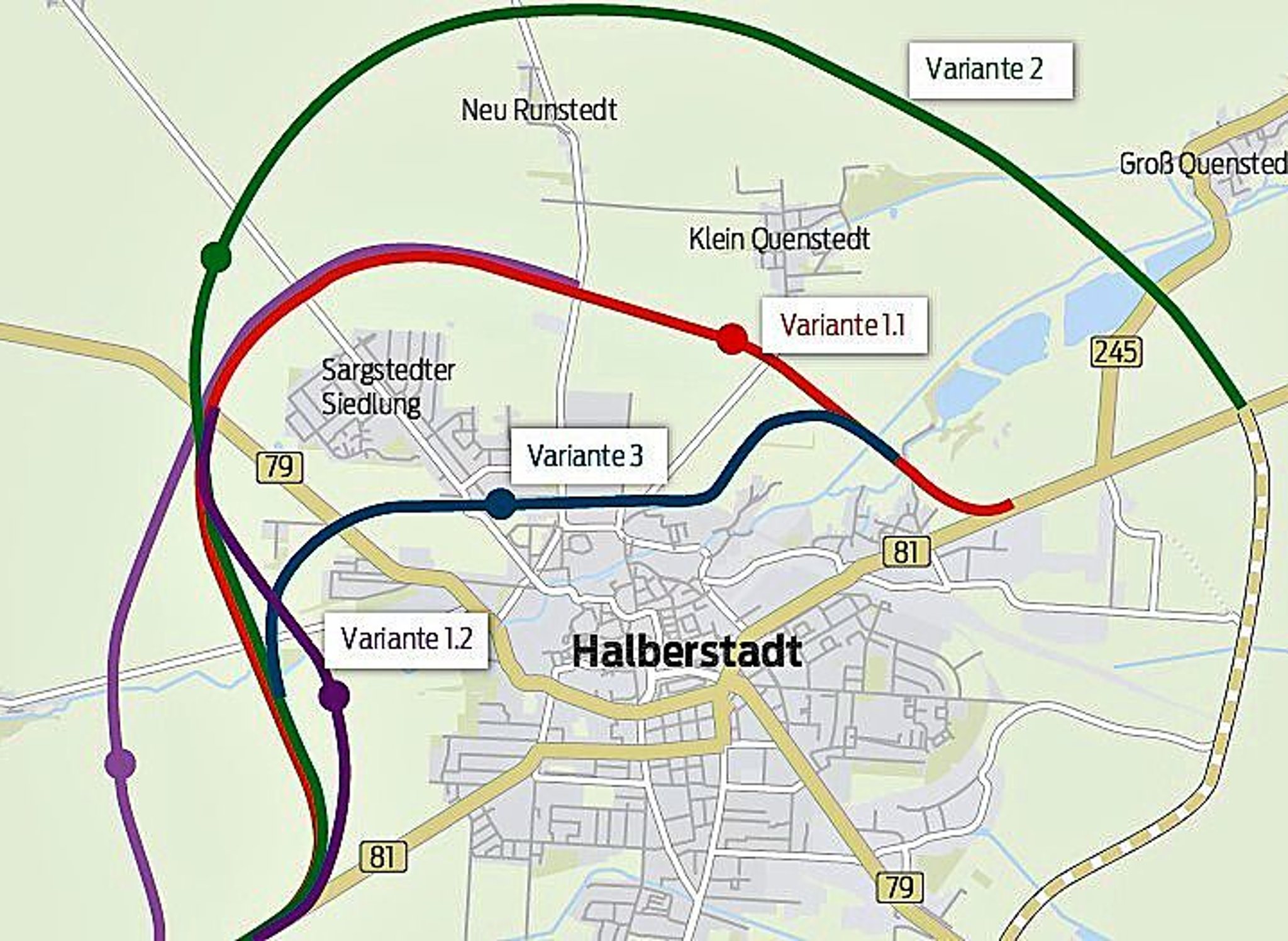 Protest gegen Variante 3 Ortsumgehung B 81: Halberstadt ...