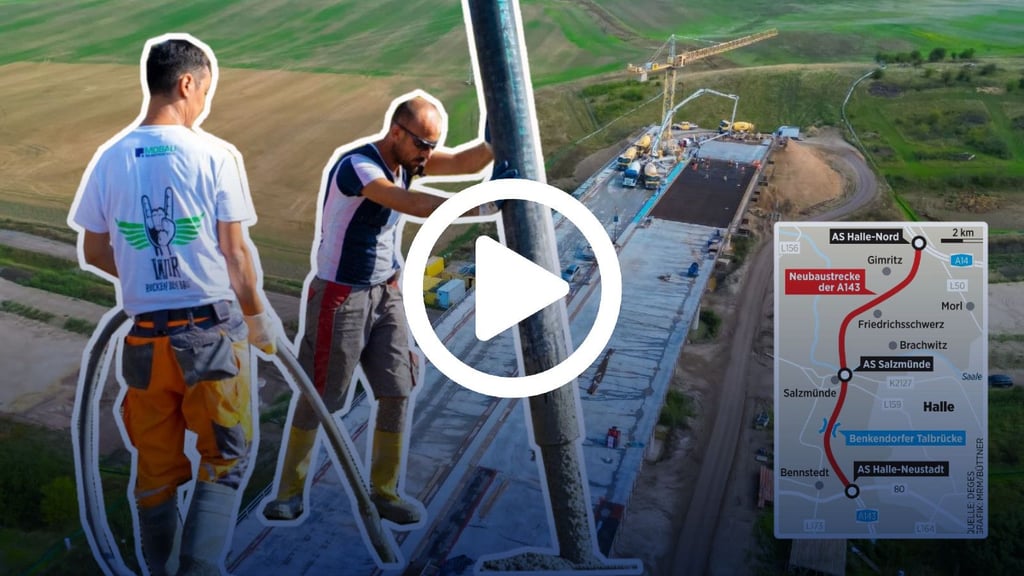 Schwierigste Baustelle Sachsen-Anhalts: Mit Video: A143 bei Halle – welche Umstände die ...