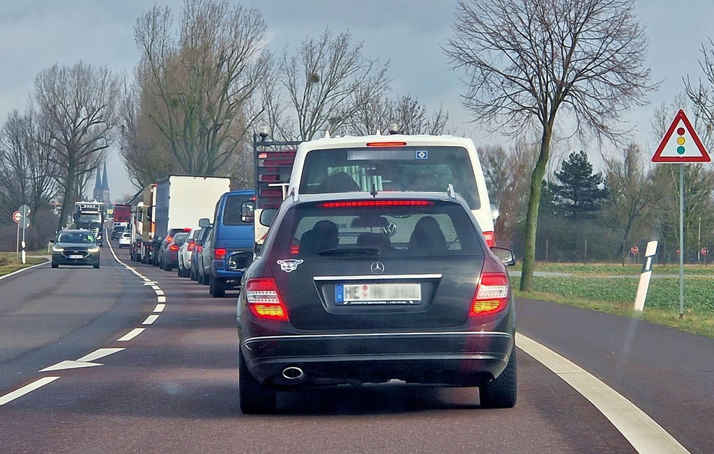 Straße dicht: Baumschnitt sorgt für Staus auf der Bundesstraße 1