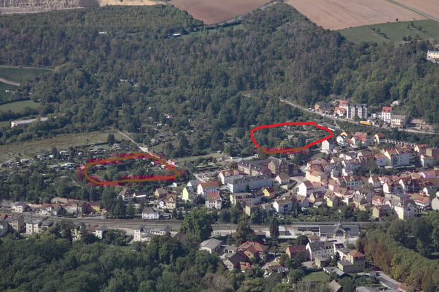 Weiteres Wohngebiet in Bad Kösen: Erste Pflöcke am Bad Kösener Joachimsberg: Stehen hier bald ...