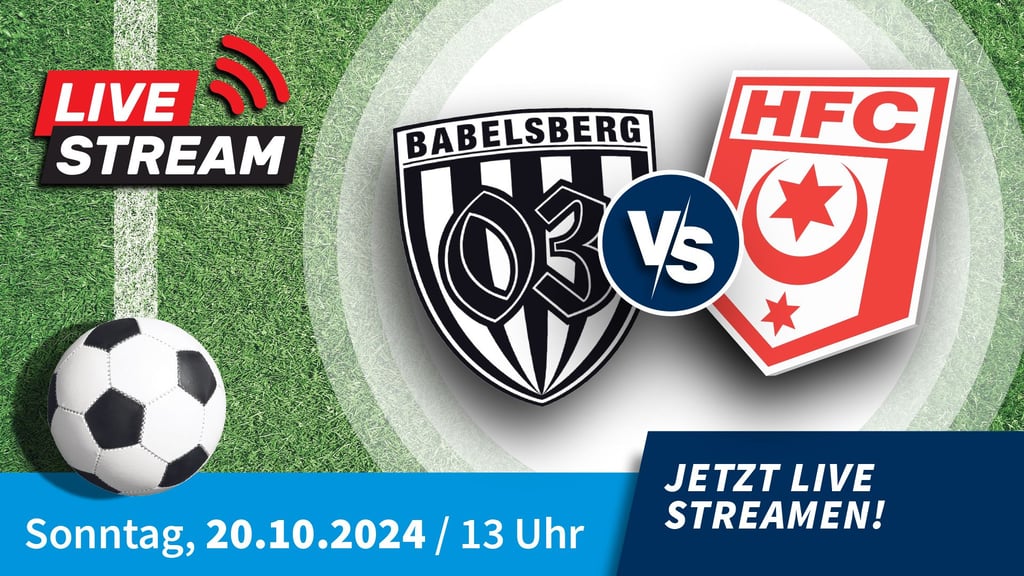 HFC - SV Babelsberg: Fußball-Regionalliga Nordost im Livestream HFC - SV Babelsberg: Fußball-Regionalliga Nordost im Livestream