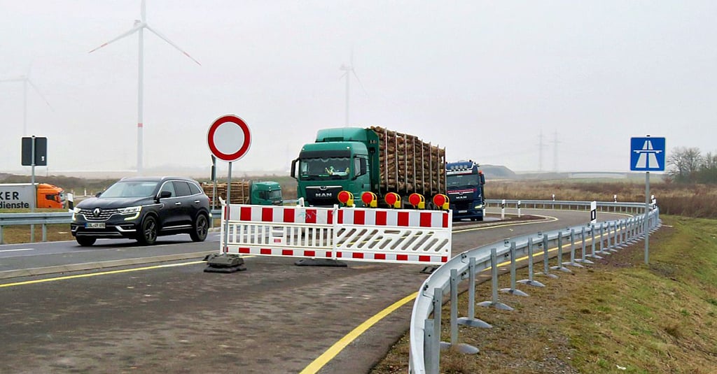 Autobahn: Umgebaute A14-Auffahrt im Landkreis Stendal erst ab Februar frei