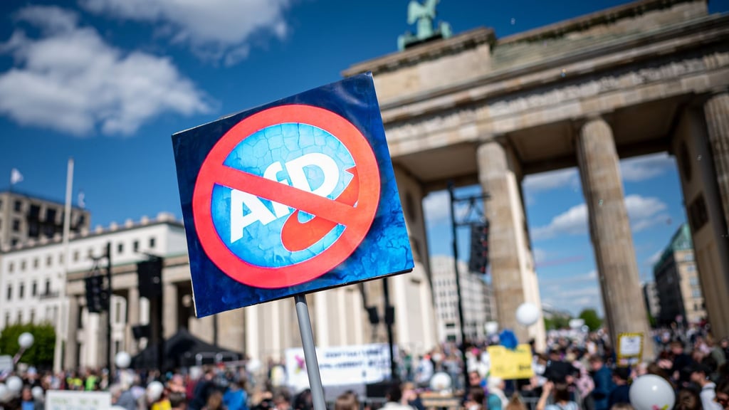 Demonstration: Mehrere tausend Menschen demonstrieren in Berlin gegen AfD